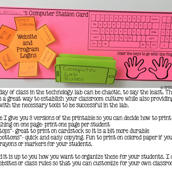Computer Station Cards