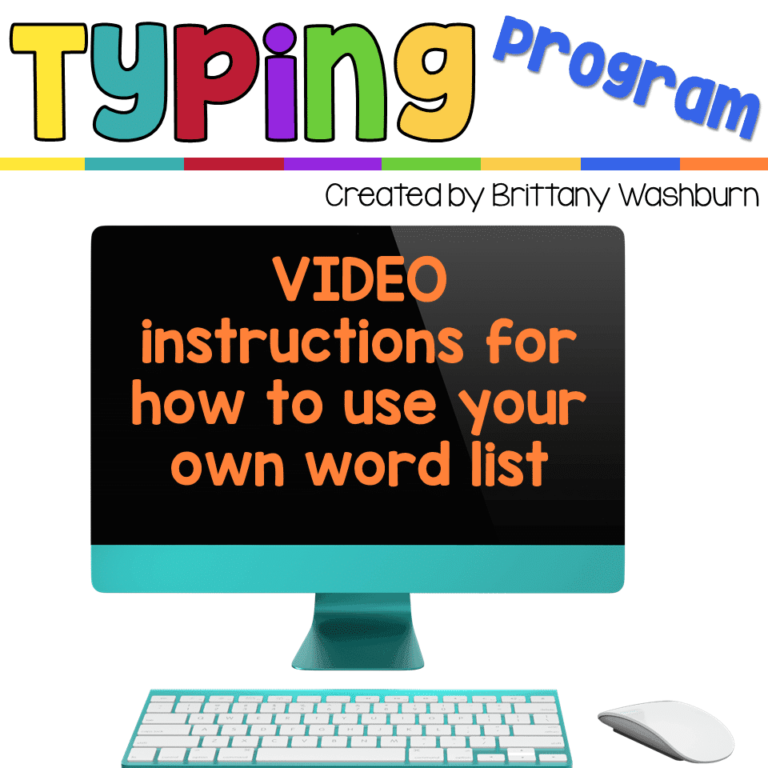 Typing Program with Sight Words