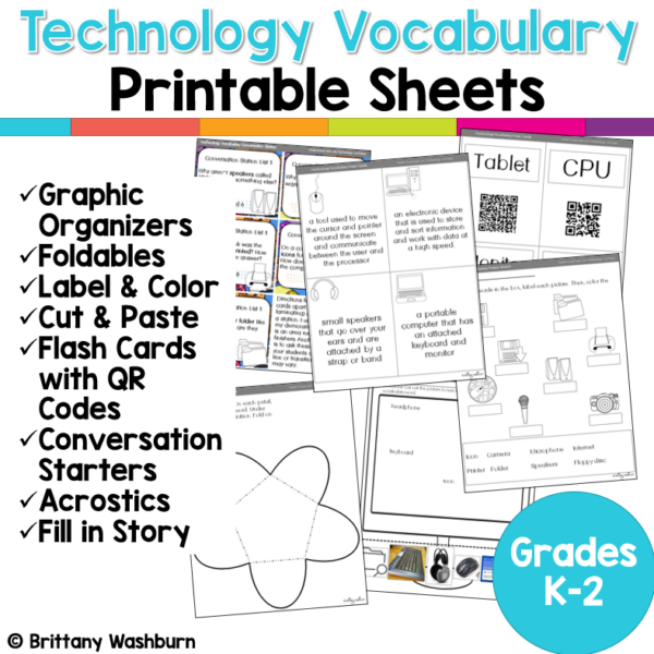 Technology Vocabulary Worksheets