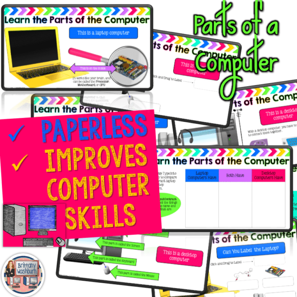 Label Computer Parts Digital Interactive Activities