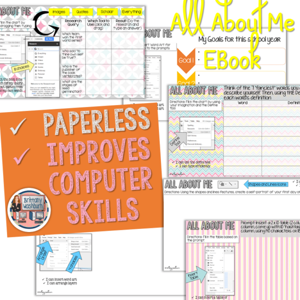 How to Use Google Slides - All About Me EBook