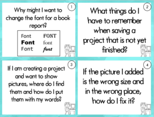 Computer Skills Task Cards - MS Office Skills