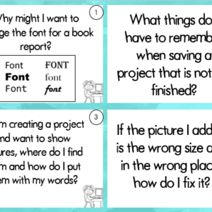 Computer Skills Task Cards - MS Office Skills