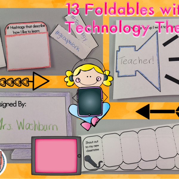 All About Me Book with Technology Theme