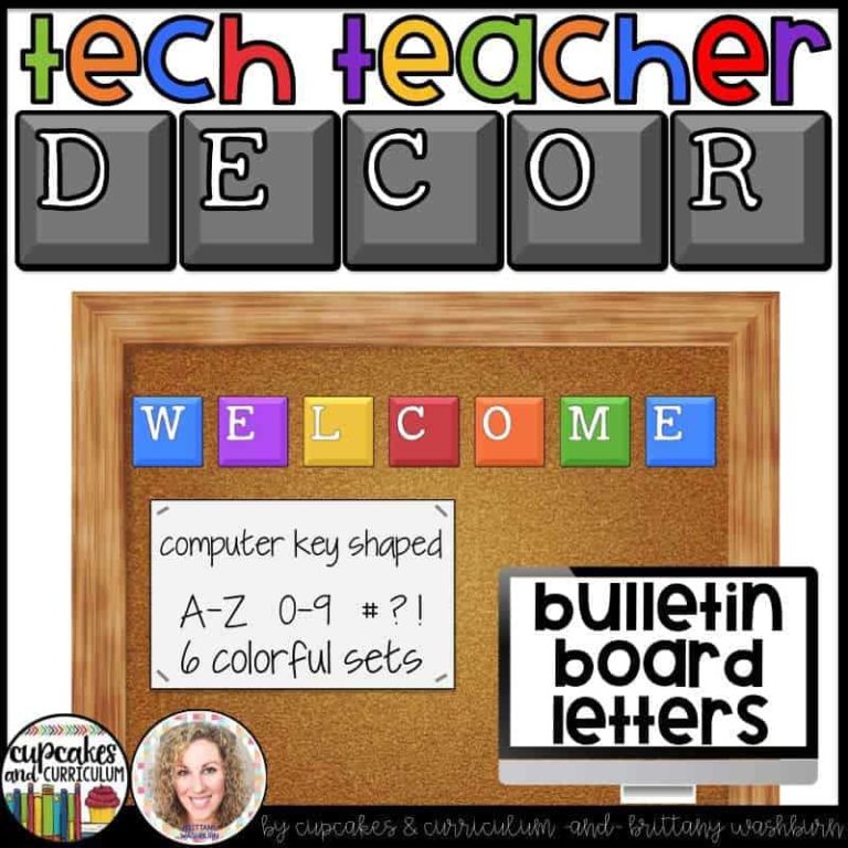 Technology Themed Decor Bulletin Board Letters