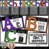 Technology Themed Decor Alphabet Line