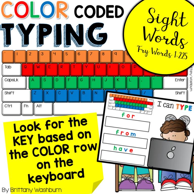 Color Coded Typing - Sight Words