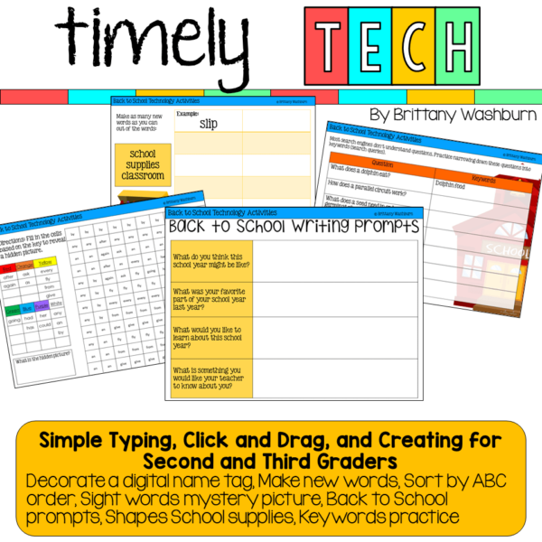 Timely Tech - 22 Back to School Themed Technology Activities