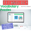 Technology Vocabulary Puzzles Printable and Digital Options