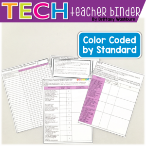 Technology Teacher Planning and Data Binder