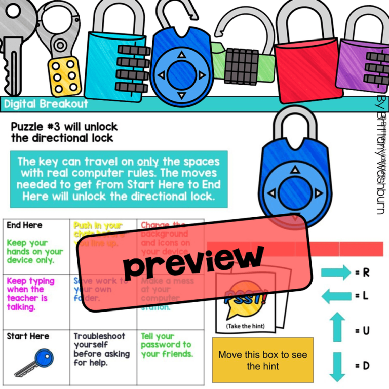 Digital Breakout 3-5 Computer Rules