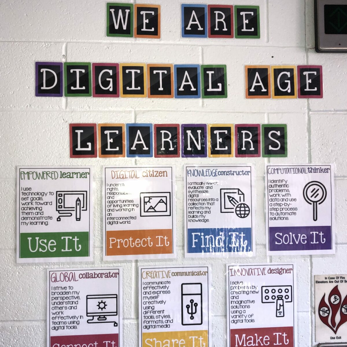 Technology Standards Display or Bulletin Board