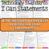 Technology I Can Statements for Grades K-2 - Tech Decor Theme