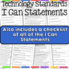 Technology I Can Statements for Grades K-5 BUNDLE - Tech Decor Theme