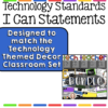 Technology I Can Statements for Grades K-5 BUNDLE - Tech Decor Theme