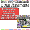 Technology I Can Statements for Grades K-8 BUNDLE - Tech Decor Theme