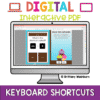 Keyboard Shortcuts Cupcake Theme Interactive PDF