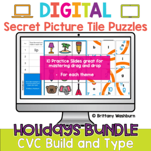 Digital CVC Build and Type Secret Picture Tiles Holidays Bundle