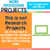 Google Docs and Word Processing Projects