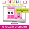Keyboard Shortcuts Gumball Theme Interactive PDF