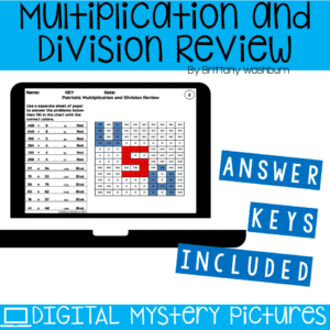 Patriotic Themed Multiplication and Division Practice DIGITAL Mystery ...