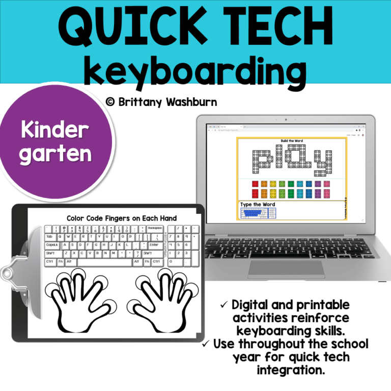 Keyboarding Practice Activities Quick Tech Kindergarten