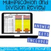Back to School Multiplication and Division Practice DIGITAL Mystery ...