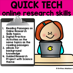 Online Research Skills Activities Quick Tech 3rd Grade