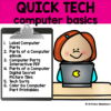 Computer Basics Activities Quick Tech 1st Grade