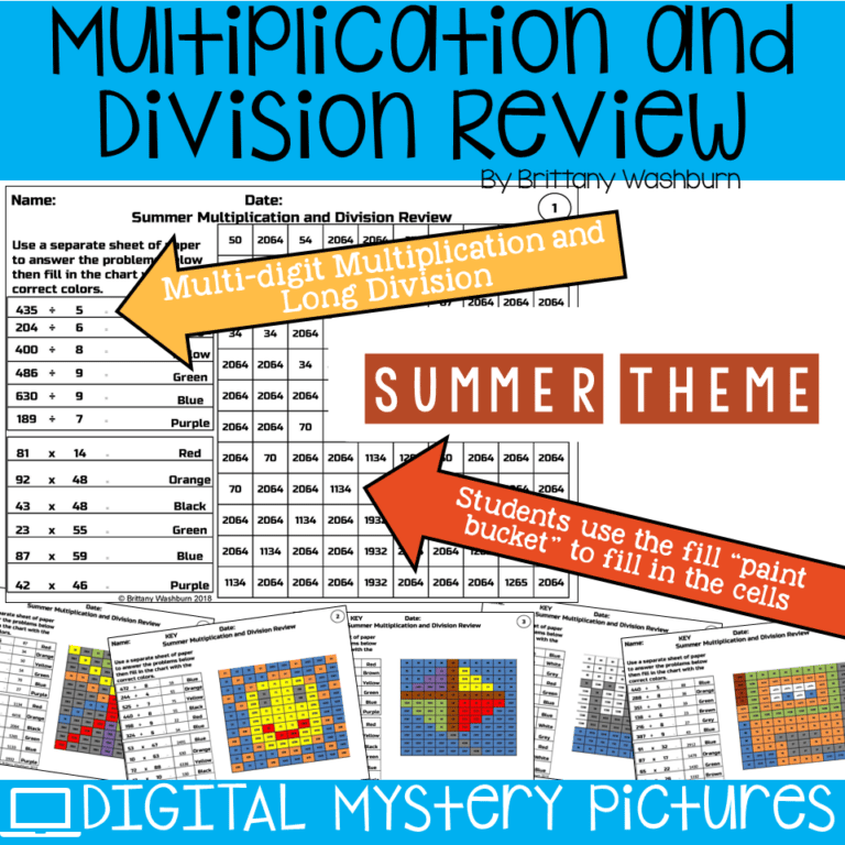 Patriotic Themed Multiplication and Division Practice DIGITAL Mystery ...
