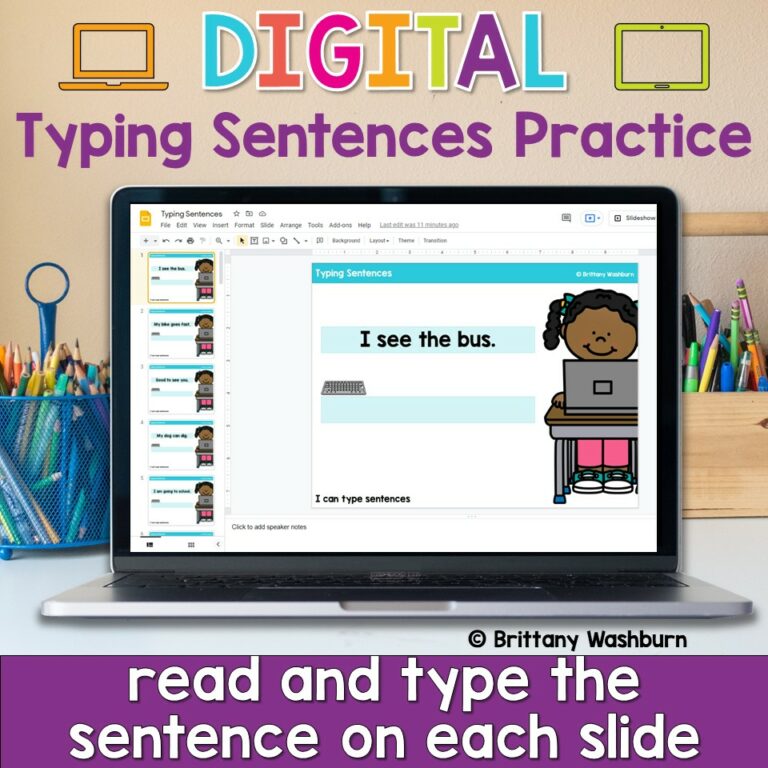 Typing Sentences Keyboarding Practice Activity