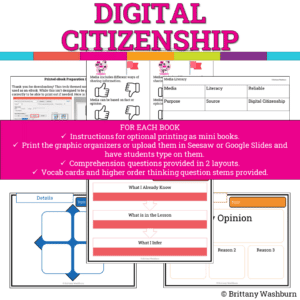 Digital Citizenship Booklets Bundle
