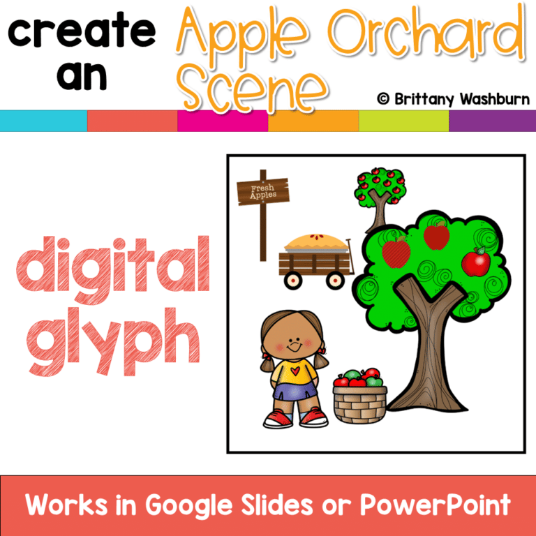 Apple Orchard Scene Digital Glyph Activity