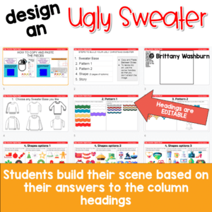 Ugly Christmas Sweater Digital Glyph Activity