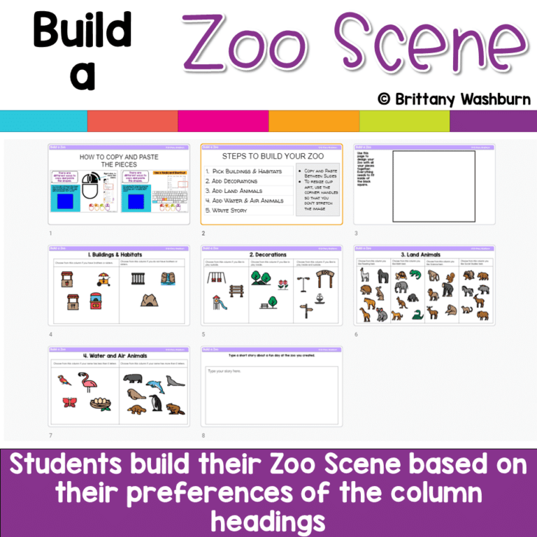 Build a Zoo Digital Glyph Activity