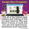 Google Site Template for Computer Lab Classes