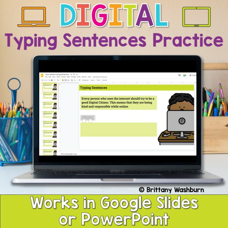 Typing Sentences Intermediate Keyboarding Practice Activity