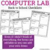 Back to School Checklists for Technology Teachers
