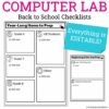 Back to School Checklists for Technology Teachers