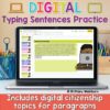 Typing Paragraphs Advanced Keyboarding Activity