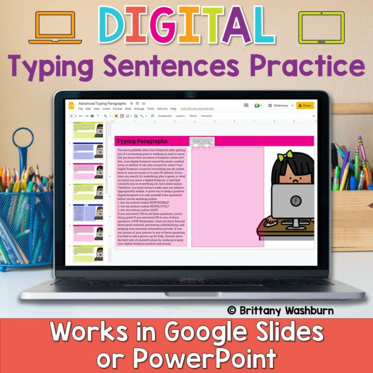 Typing Paragraphs Advanced Keyboarding Activity