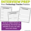 Interview Prep for a Technology Teacher Position