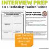 Interview Prep for a Technology Teacher Position