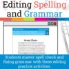 Editing Spelling and Grammar with Digital Citizenship Text