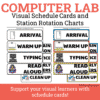 Computer Lab Schedule Cards and Station Rotation Charts