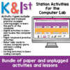 Kindergarten and First Grade Station Activities for the Computer Lab