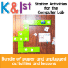 Kindergarten and First Grade Station Activities for the Computer Lab