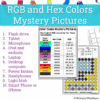 RGB and Hex Code Technology Themed Mystery Picture Worksheets
