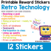 Retro Technology Printable Reward Stickers