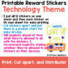 Technology Themed Printable Reward Stickers